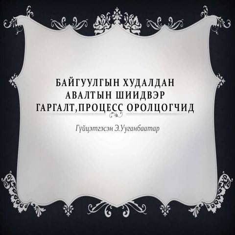 ажлын байрны зохион байгуулалт