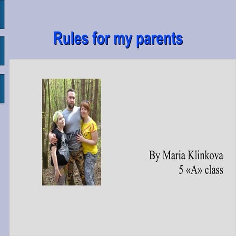 Rules for my Parents | PPT