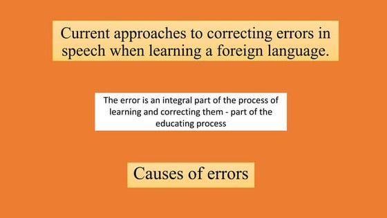 Error correction and feedback | PPT