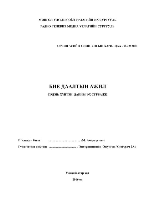 олон улсын харилцааны систем Pptx