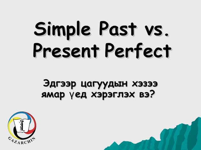 Simple past vs. present perfect tense | PPT