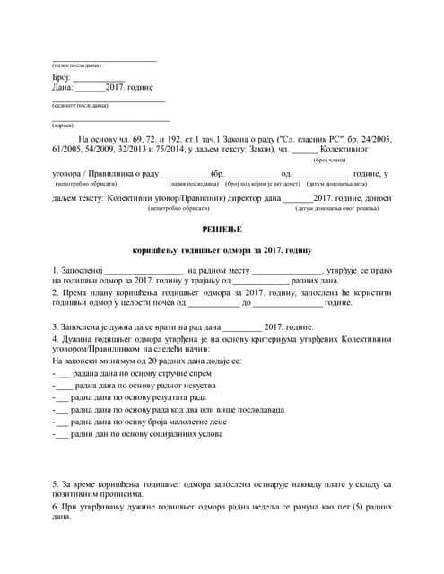 sporazum o prestanku radnog odnosa - racionalizacija | PDF