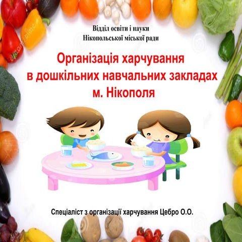 Організація харчування в дошкільних навчальних закладах м Нікополя Ppt