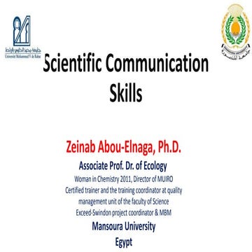Communication Skills in Science: Research in 4 minutes (Rin4) | PDF