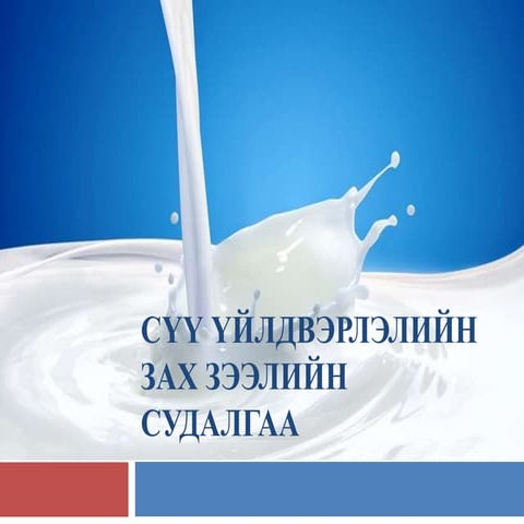 Сүү сүүн бүтээгдэхүүний танилцуулга сав баглаа боодол Pptx