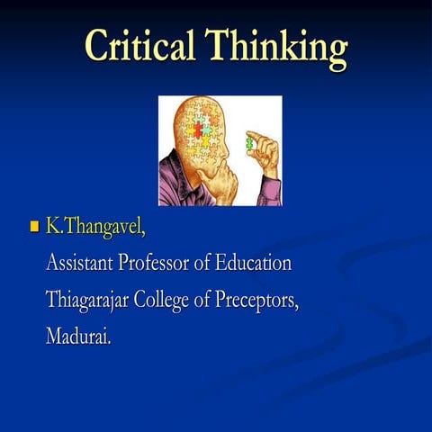 CRITICAL THINKING | PPT