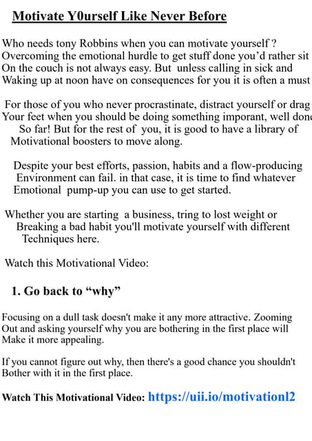 Motivational | PDF