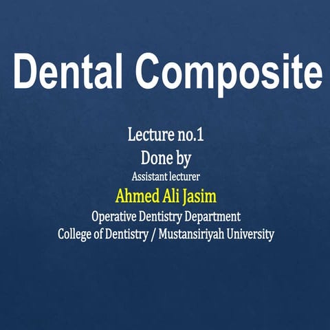 Dental Composite | PPTX
