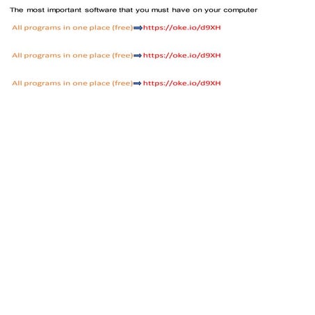 The most important software that you must have on your computer | PDF