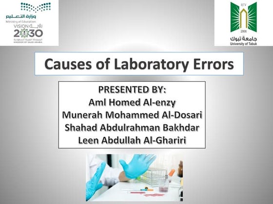 Pre analytical errors | PPT