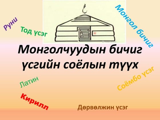 үсэг бичгийн үүсэл гарал Ppt