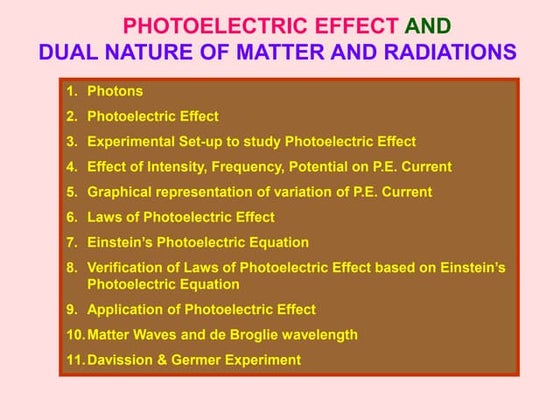 Photoelectric effect ppt | PPTX