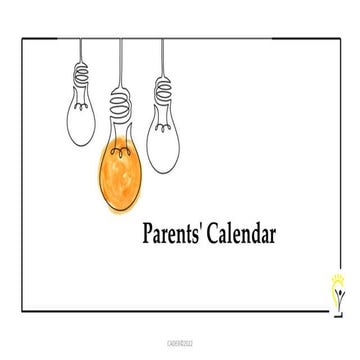 فكرة Parents' Calendar | PPT