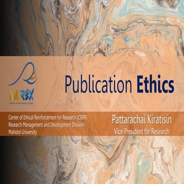 Research Ethics Discussion Mahidol U | PPT