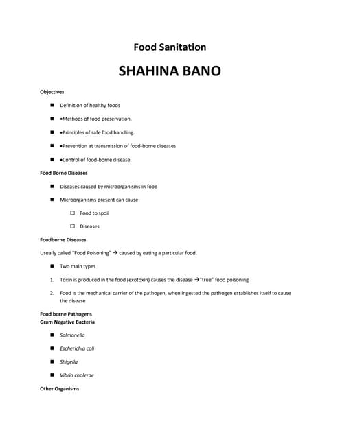 Food borne diseases | PPTX