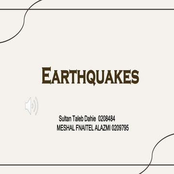 Earthquakes | PPTX