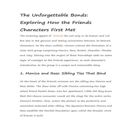 Friends - The Serial | PPT