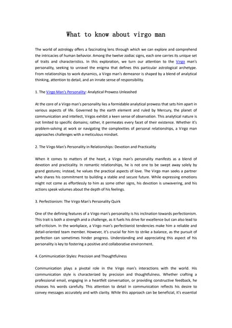 What is a true virgo? | PDF