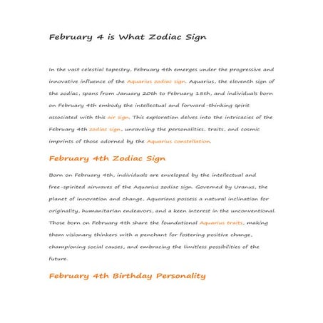 February 4 is What Zodiac Sign | DOC