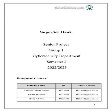 SuperSec Bank-Cybersecurity Department-t | DOCX