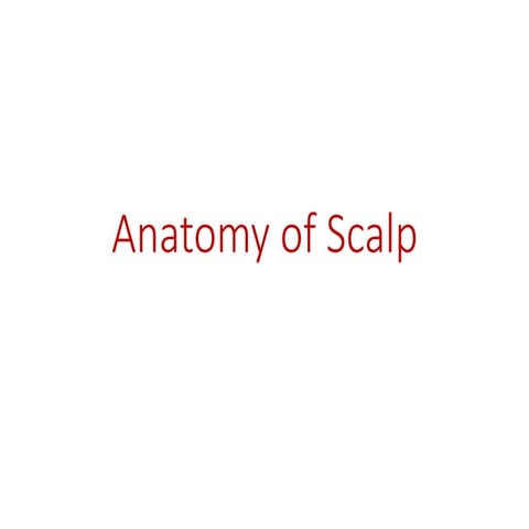 Anatomy of Scalp .by Dr .Saeed ben Aqeel | PPT