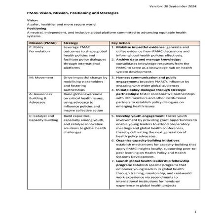 PMAC Vision, Mission, Positioning and Strategies of PMAC | PDF
