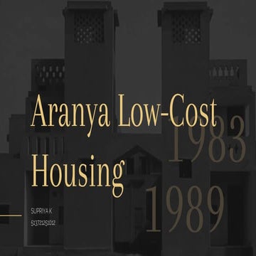 "Aranya Low-Cost Housing: Inclusive Living" | PDF