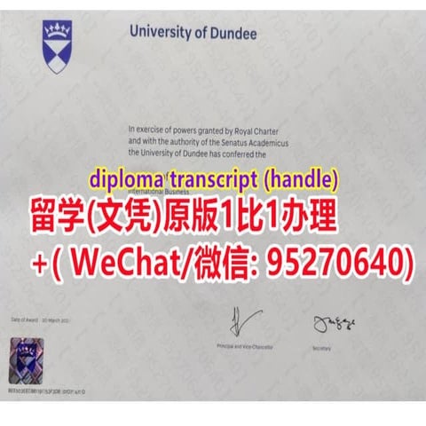 University of Dundee degree offer diploma Transcript | PPTX