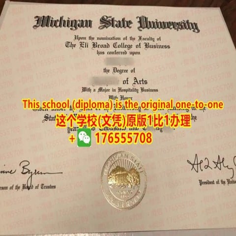 Michigan State University degree offer diploma Transcript | PPT