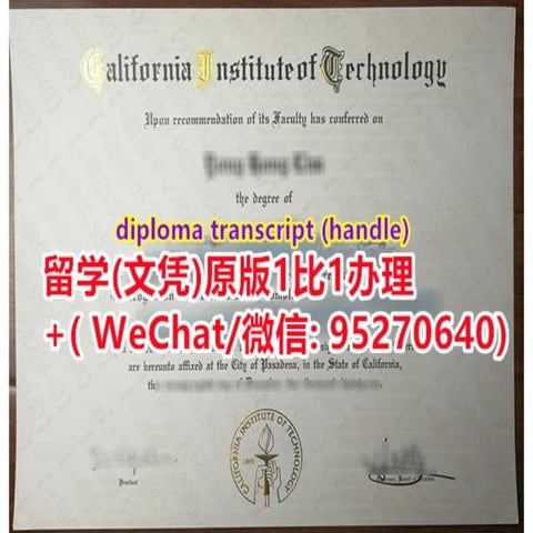 California Institute of Technology degree offer diploma Transcript | PPT