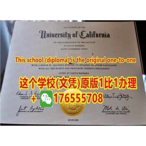University of California, Santa Barbara degree offer diploma Transcript ...