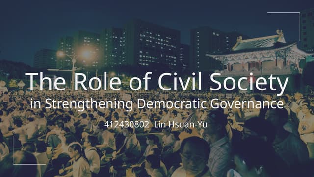 The Relationship between Democracy and Civil Society | PPTX