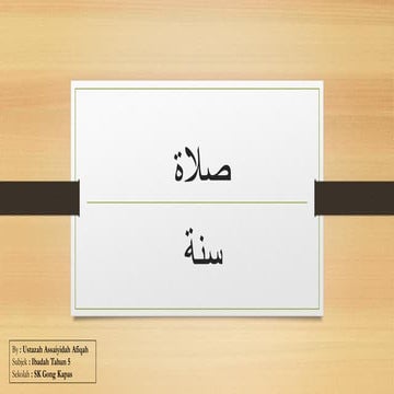 Solat sunat jenis-jenis serta bahagiannya | PDF