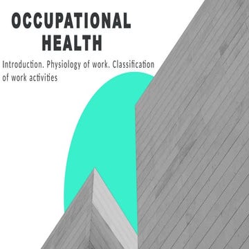 Occupation Health of the medical field join | PPTX
