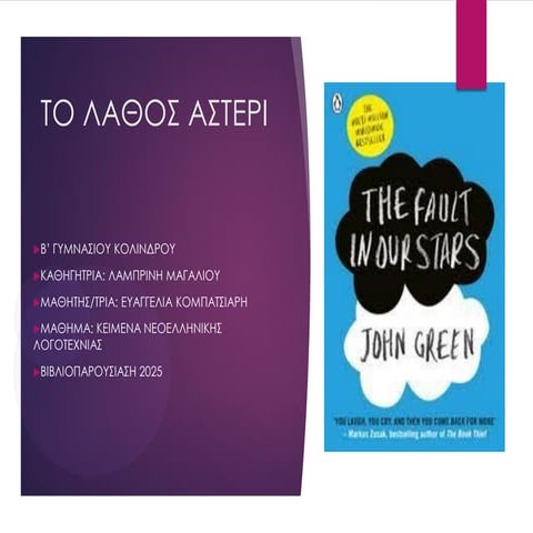 Κομπατσιάρη Ευαγγ., ΤΟ ΛΑΘΟΣ ΑΣΤΕΡΙ ΤΟΥ John Green.pdf