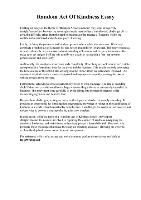 Process Essay Example. Marian University | PDF