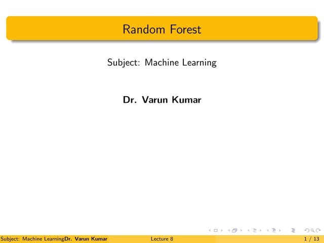 Random Forest Machine Learning Pdf Technology Industry Industries