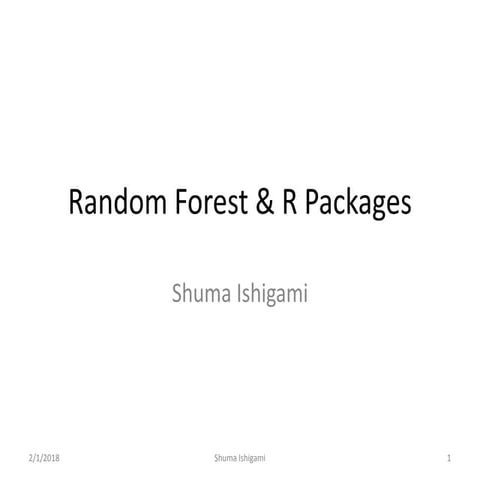 Randomforestとr Package Ppt