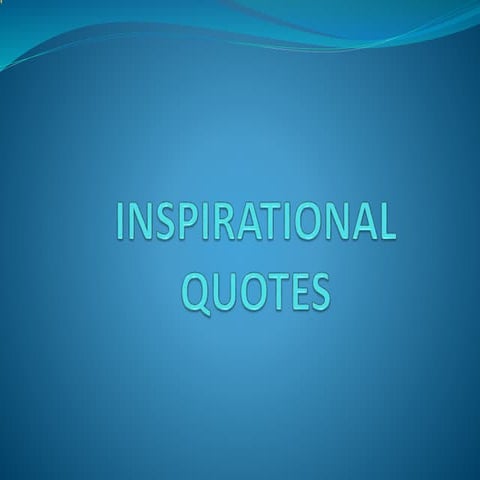 Random inspirational quotes | PPT