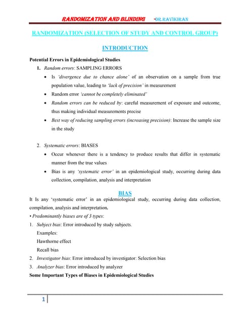 Type Of Randomization Ppt