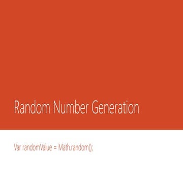 Random number generation | PPTX