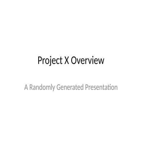 random presentation about a random topic | PPTX