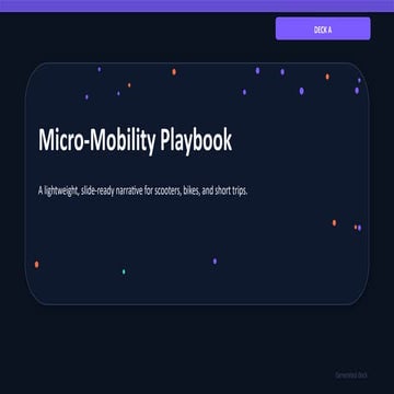 Micro-Mobility Playbook Rules Presentation | PPTX