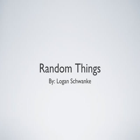 Random things | PPT