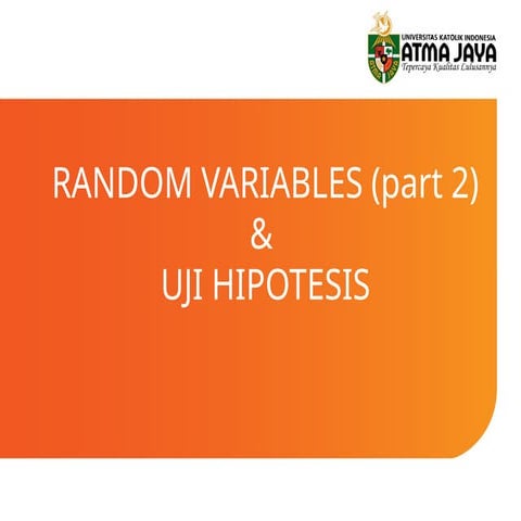 Random Variables Poisson Hipotesis Cathy Pptx