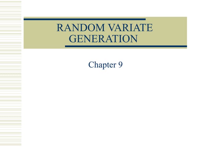 Random number generation | PPT