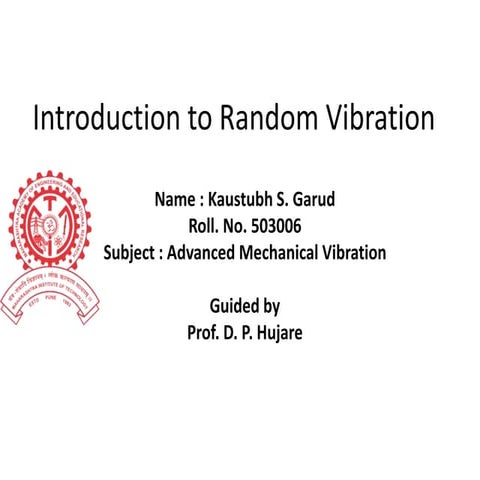 Random vibration | PPTX