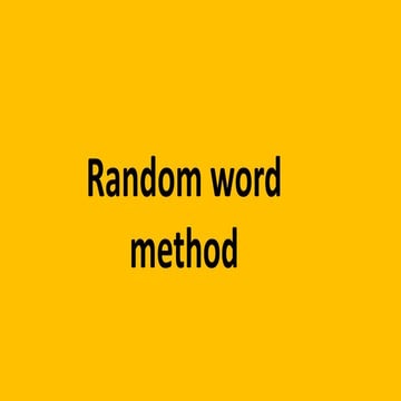 Random word | PDF