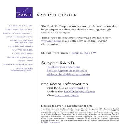 RAND Study:US Army in Asia 2030-2040 | PDF