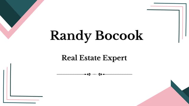 Randy Bocook, Real estate professional
